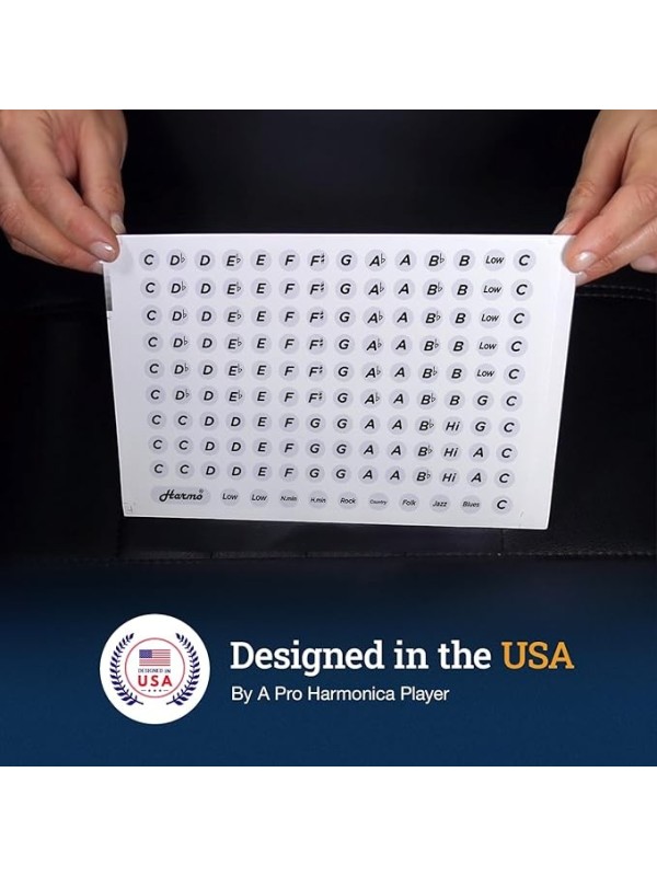 Harmonica Key Label Stickers 2D - Accessories for Harmonica
