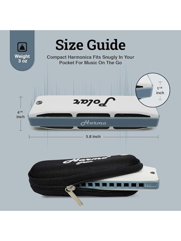 Valved harmonica - Harmo Polar half valved diatonic harmonica
