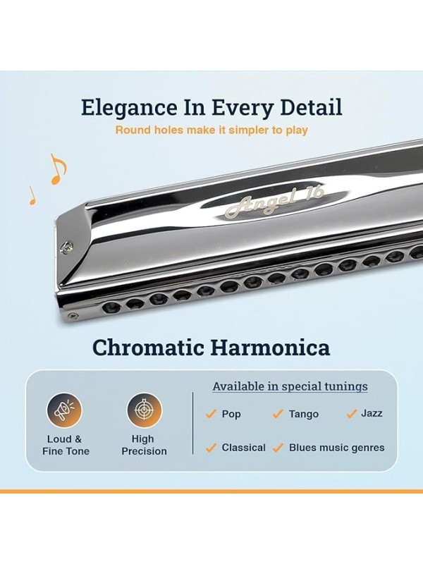 Harmo Angel 16 chromatic harmonica | Hohner Chromonica 280 | Harmonica